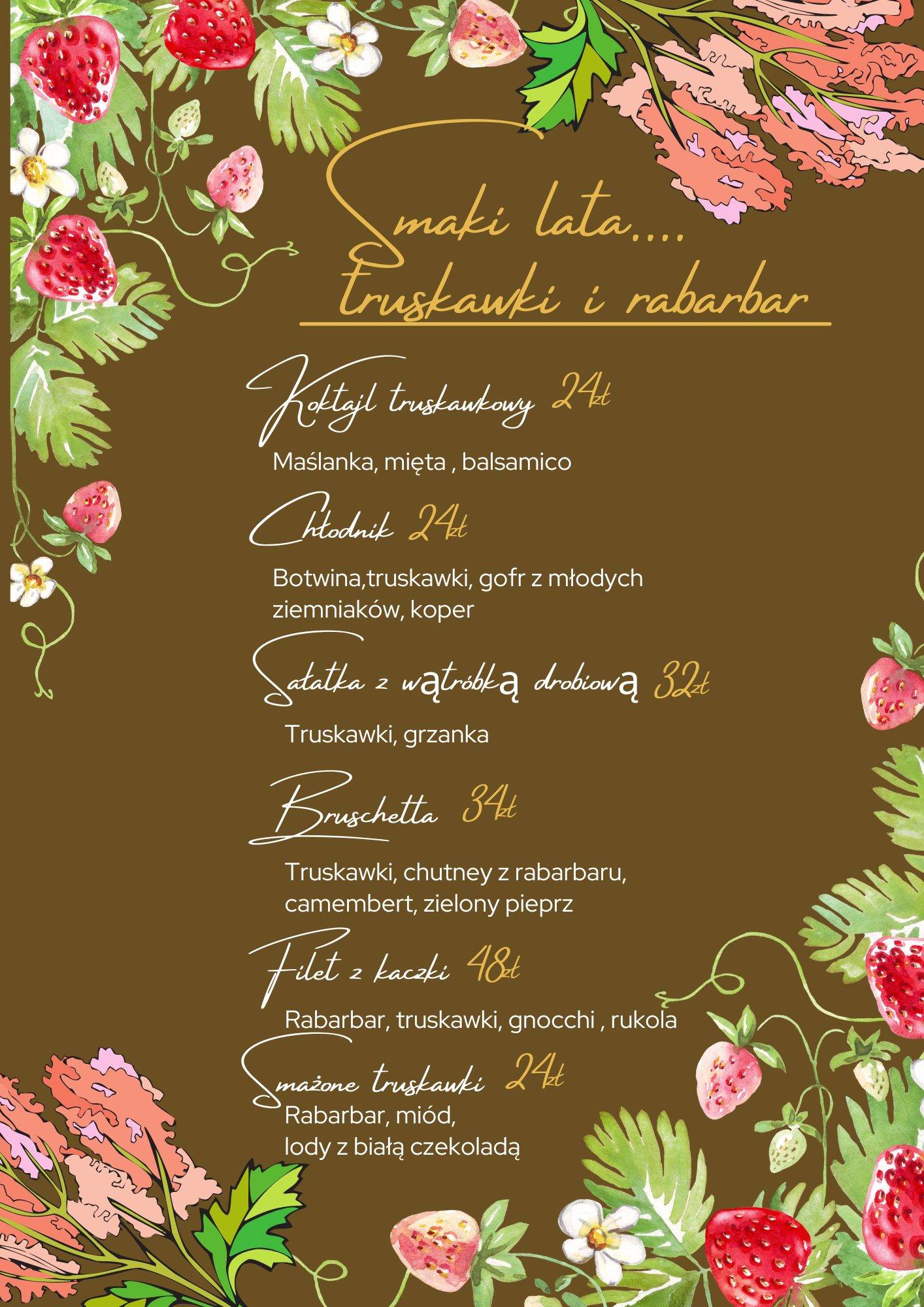 Menu at Hotel Silver restaurant, Bialystok