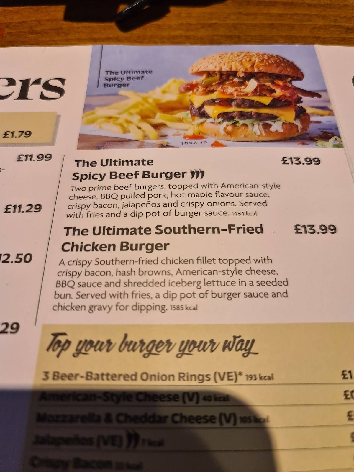 Menu at House Martin pub & bar, Doncaster