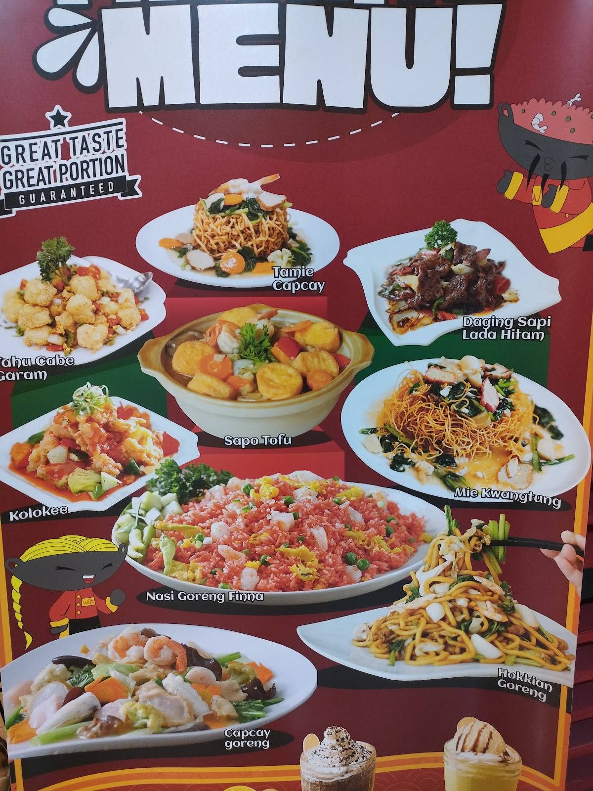 Menu at House of WOK restaurant, Surabaya, Soho