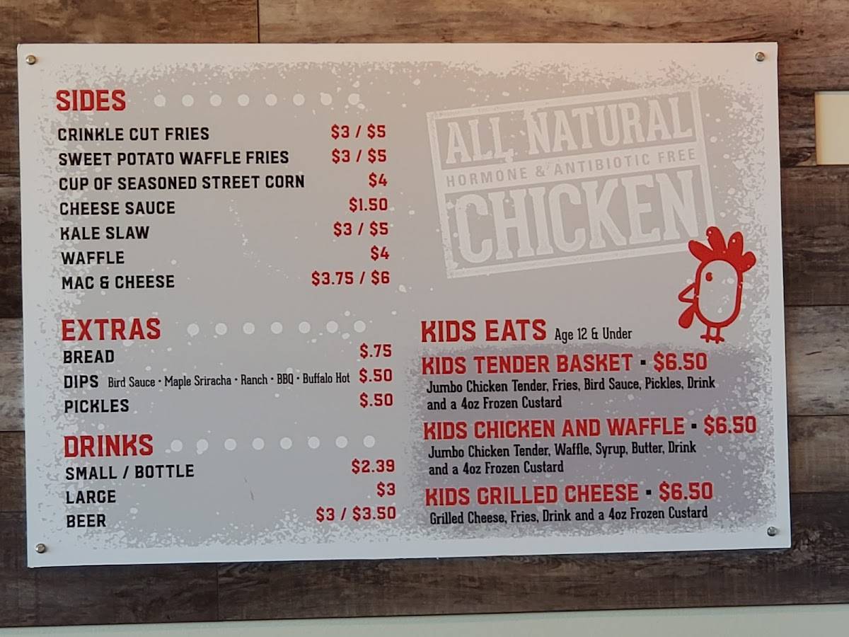 Menu at Urban Bird Hot Chicken restaurant, Houston, Katy Fwy Suite 500
