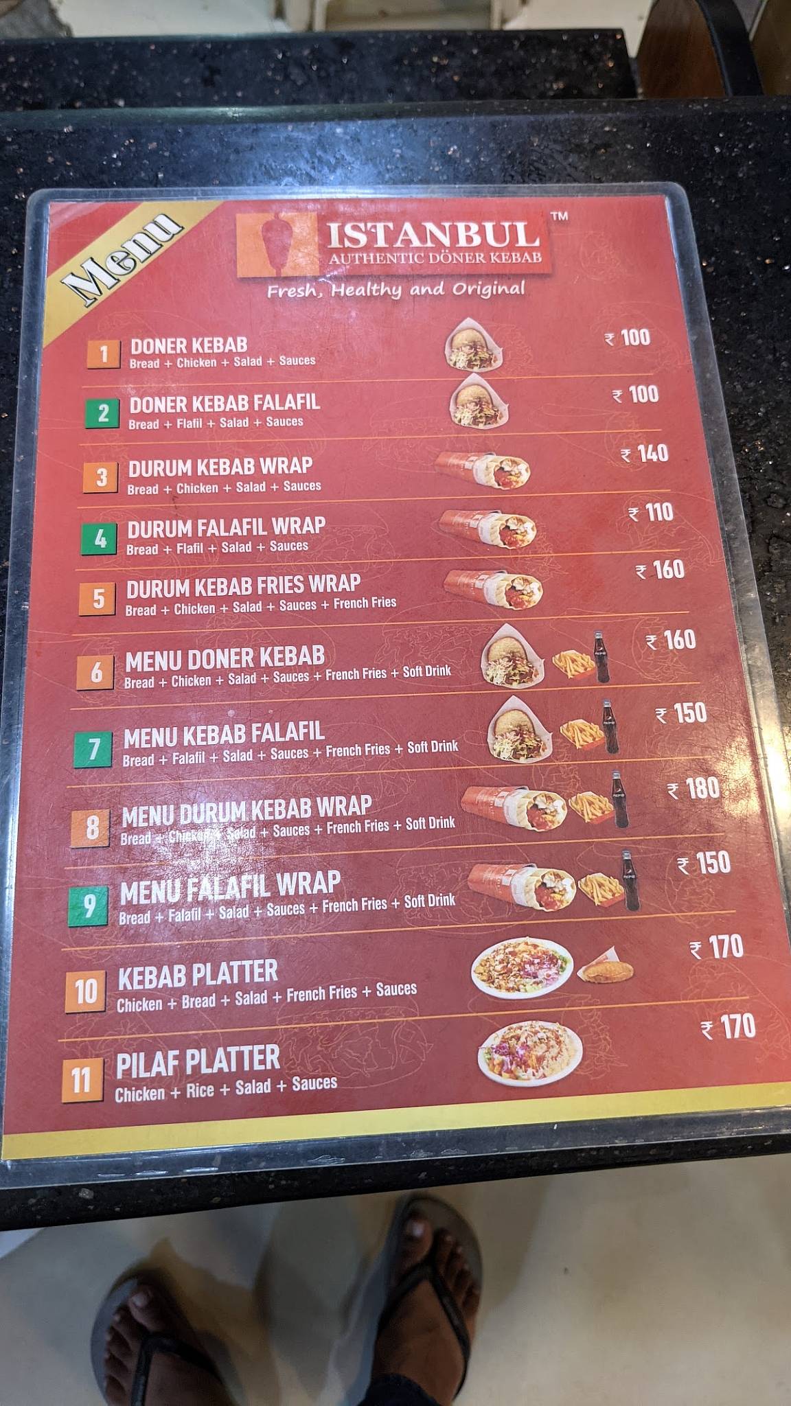Menu at Istanbul Authentic Doner Kebab, Hyderabad, Hyderabad - Suryapet Hwy