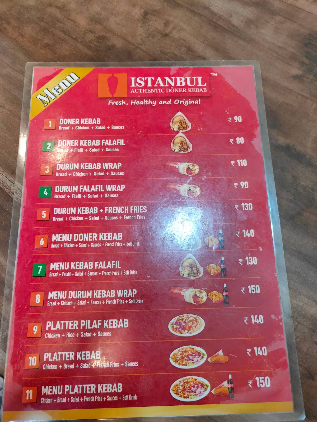 Menu at Istanbul Authentic Doner Kebab, Hyderabad, Hyderabad - Suryapet Hwy
