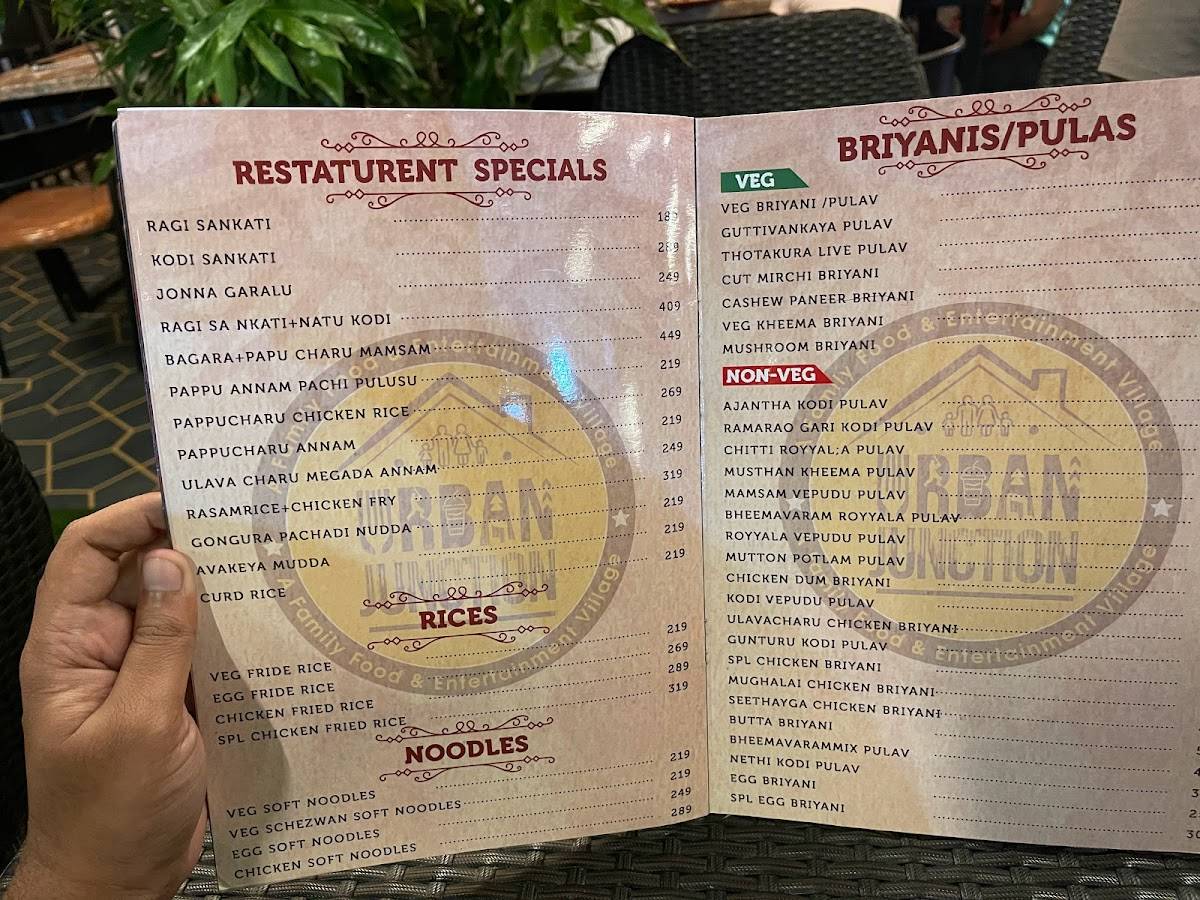 Menu at URBAN JUNCTION, Hyderabad