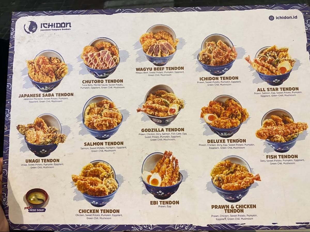 Carta del restaurante ICHIDON Gading Serpong, Curug Sangereng