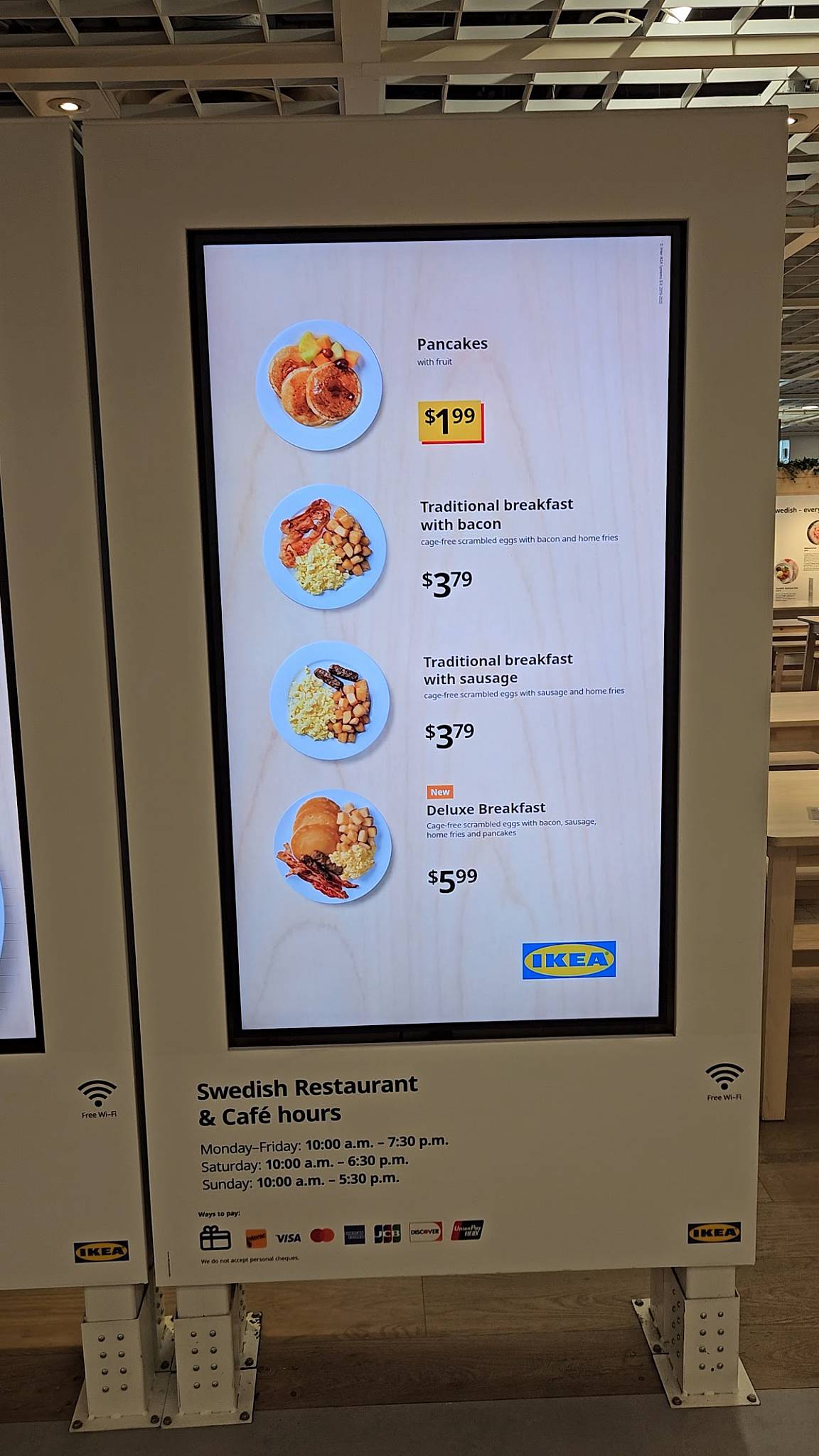 Menu at IKEA Edmonton - Restaurant, Edmonton