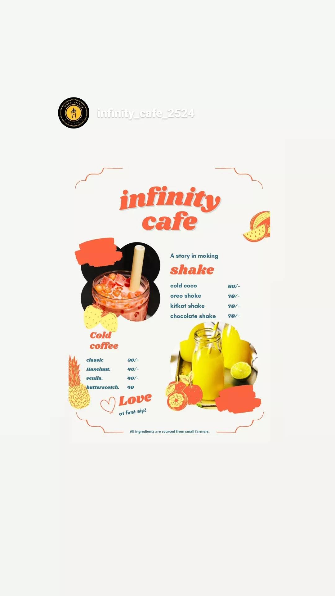 Menu at INFINITY CAFE, Nadiad