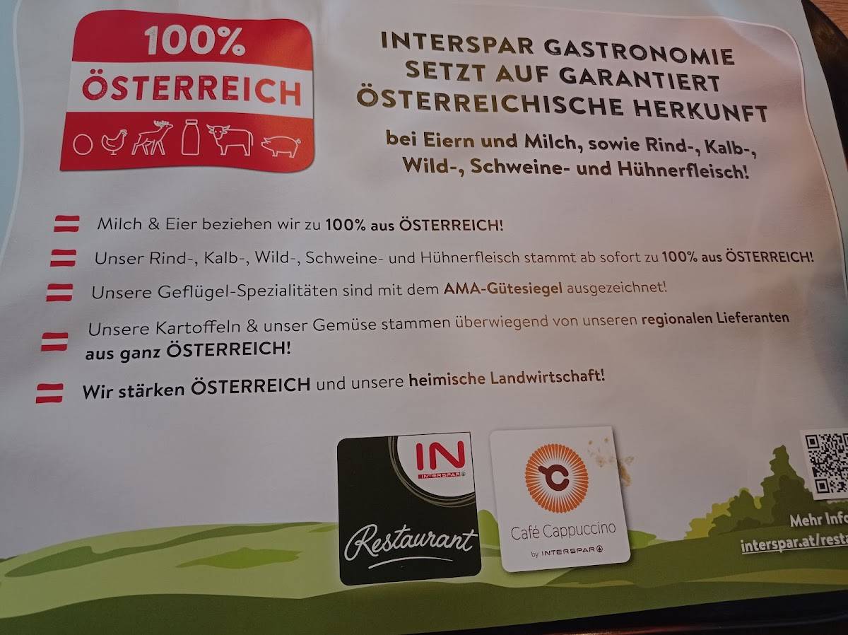 Speisekarte von INTERSPAR-Restaurant, Wels