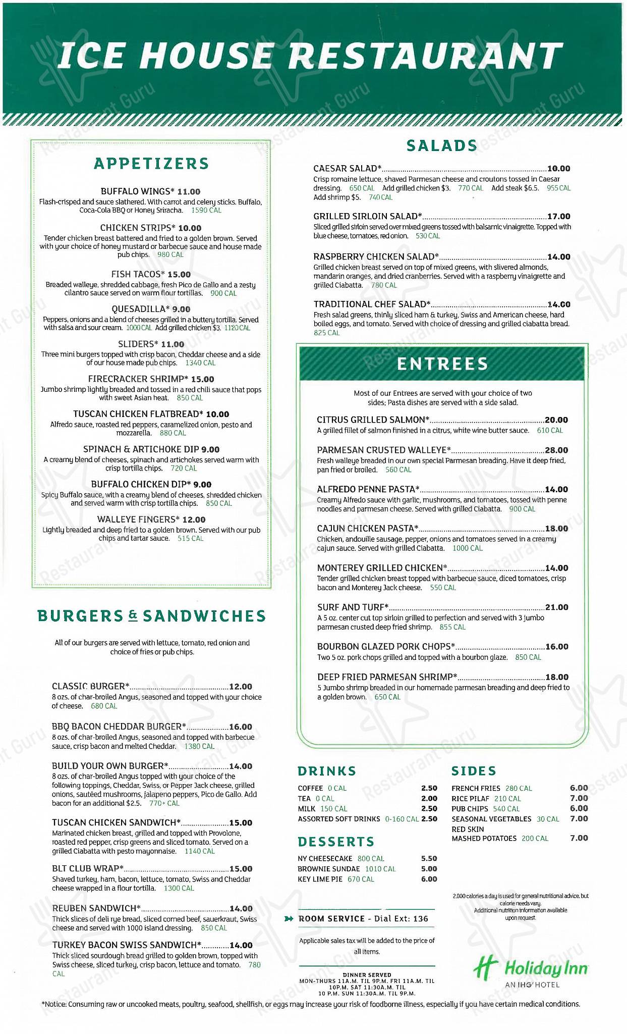Menu at Ice House Restaurant, Detroit Lakes, US-10
