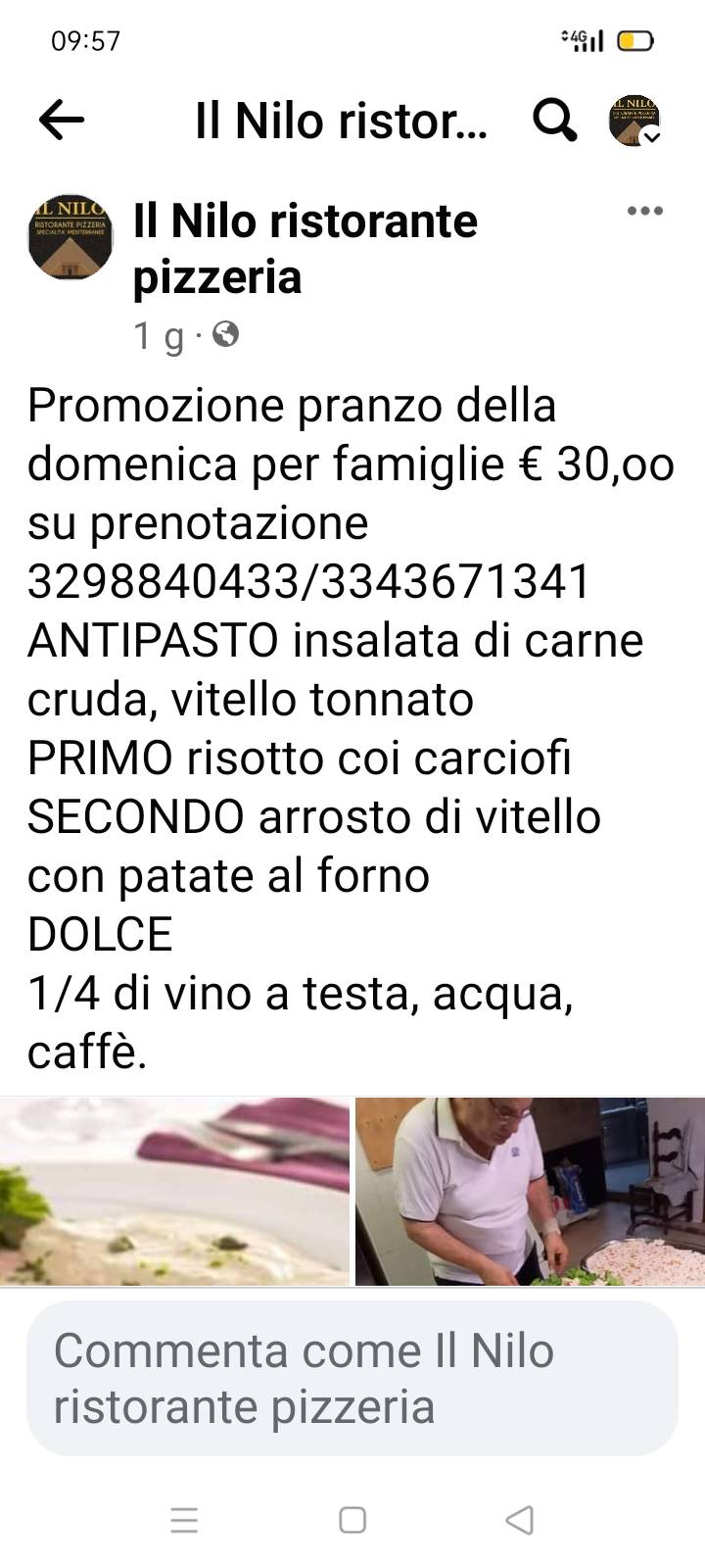 Menu da Il Nilo da Mimmoi pizzeria, Poirino, Via Fonte Antico