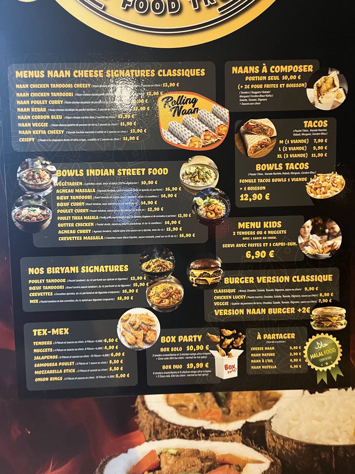 Menu au crêpe touch restaurant, Bourges