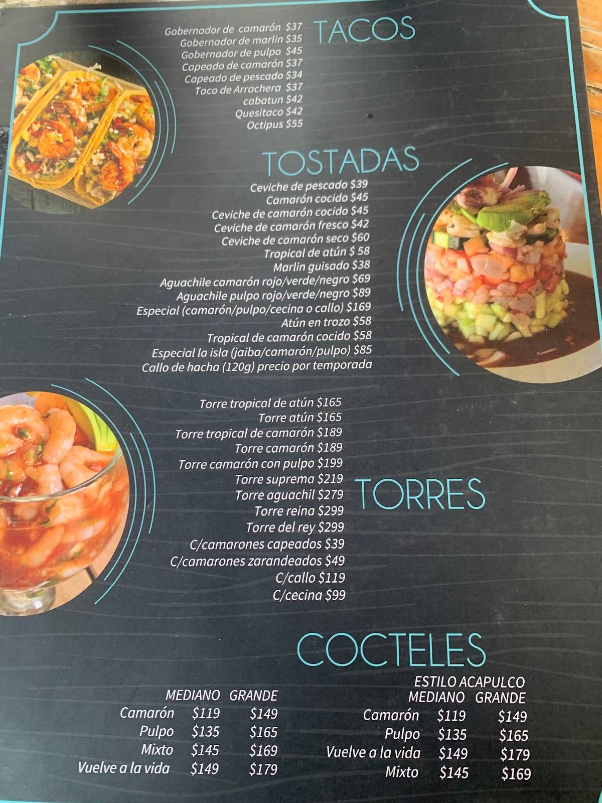 Carta del restaurante Isla Cabanna, San Pedro Tlaquepaque