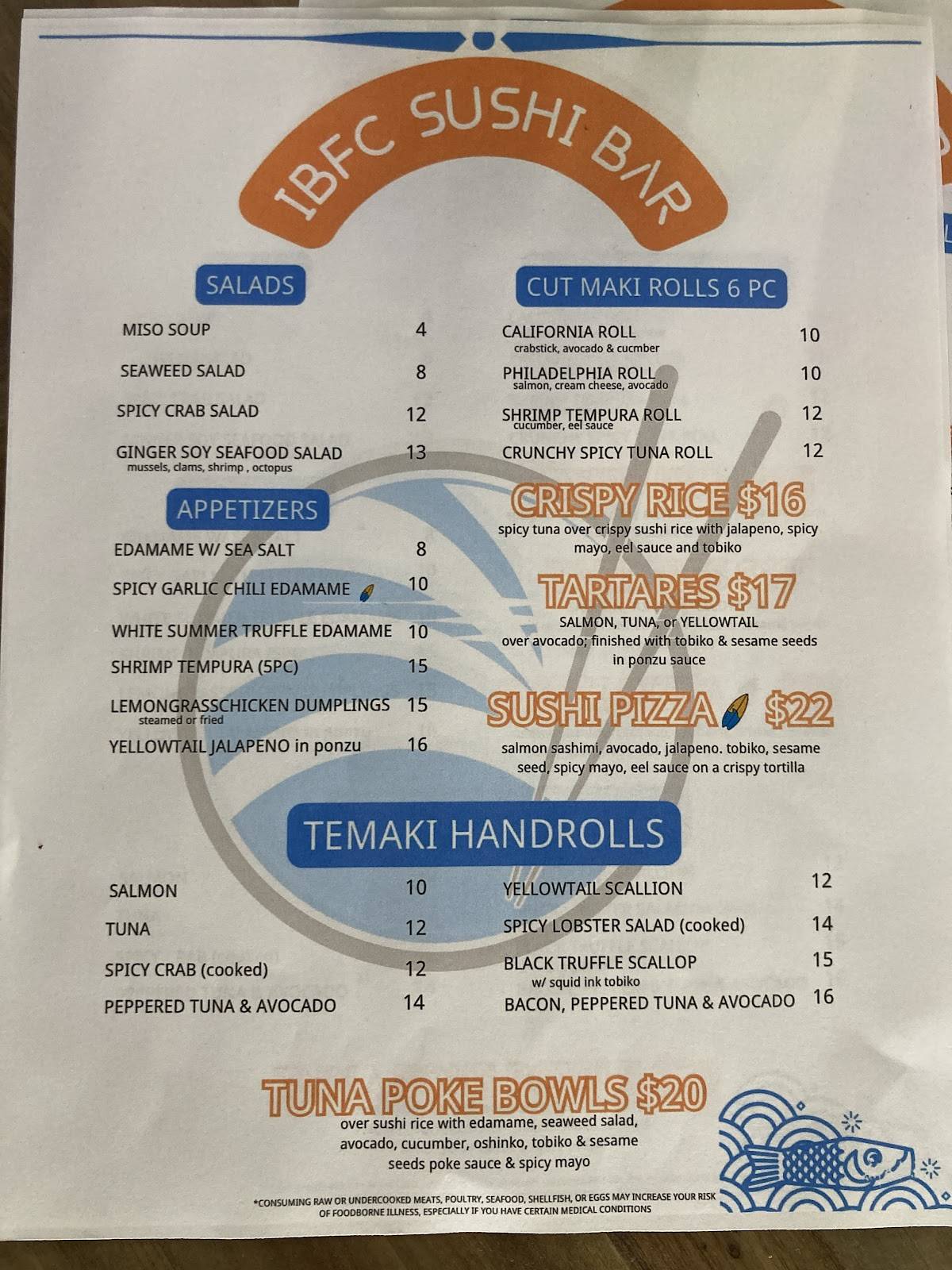 Menu at Island Beach Fish Company pub & bar, Seaside Park