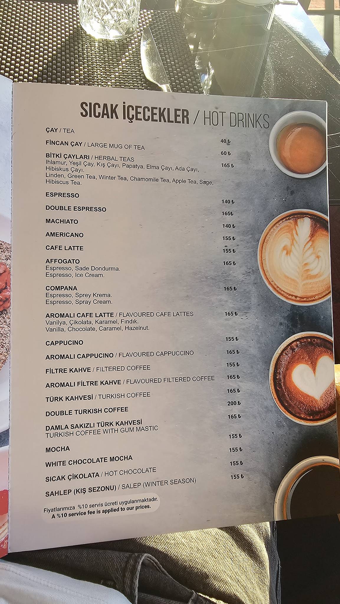 Menu at 360 KULE RESTORAN, Istanbul