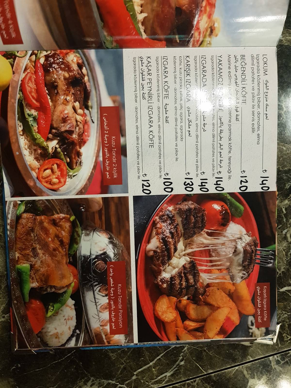 Menu at Kuleli Yakamoz Restaurant, Istanbul, Kuleli Cd. No:69