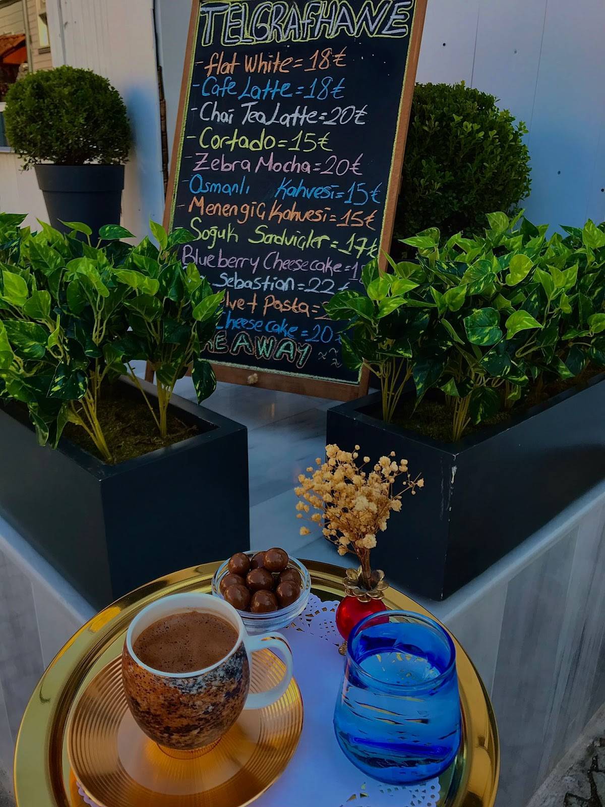 Menu at Telgrafhane 1855, Istanbul