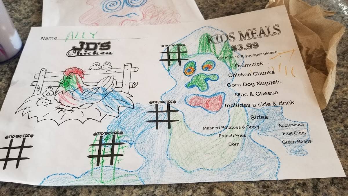 Menu at J D's Country Style Chicken restaurant, Hays