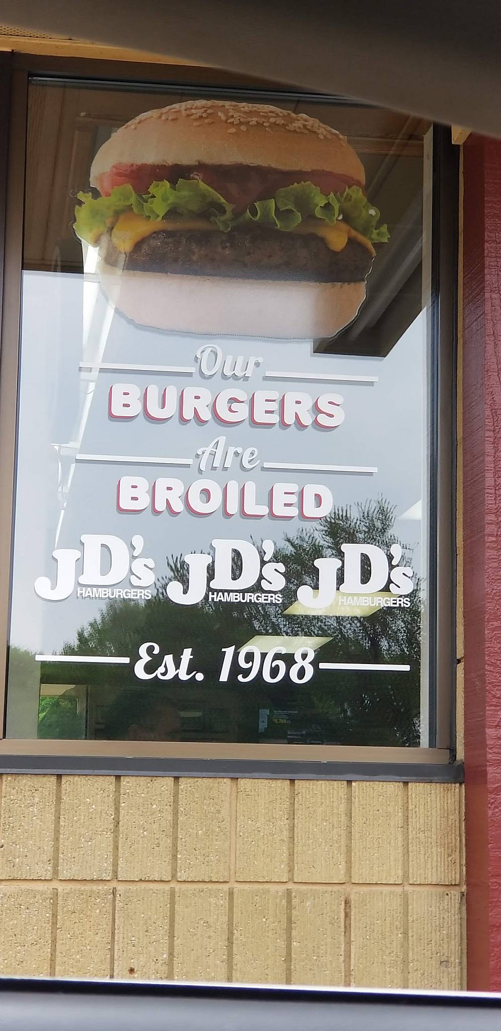 Menu at JD's Drive-In fast food, Appleton