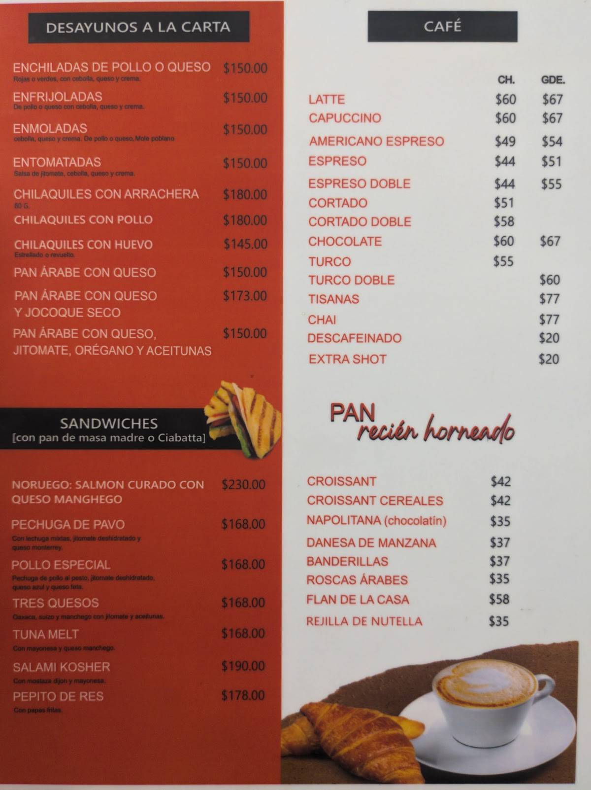 Menu at JIMMY BOY CAFE BISTRO - Polanco, Mexico City, José Luis ...