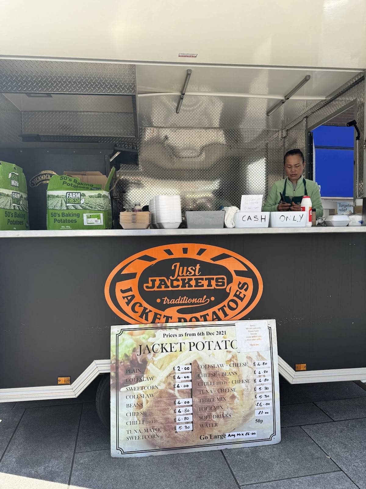 Menu at Jacket Potato Stand fast food, Slough
