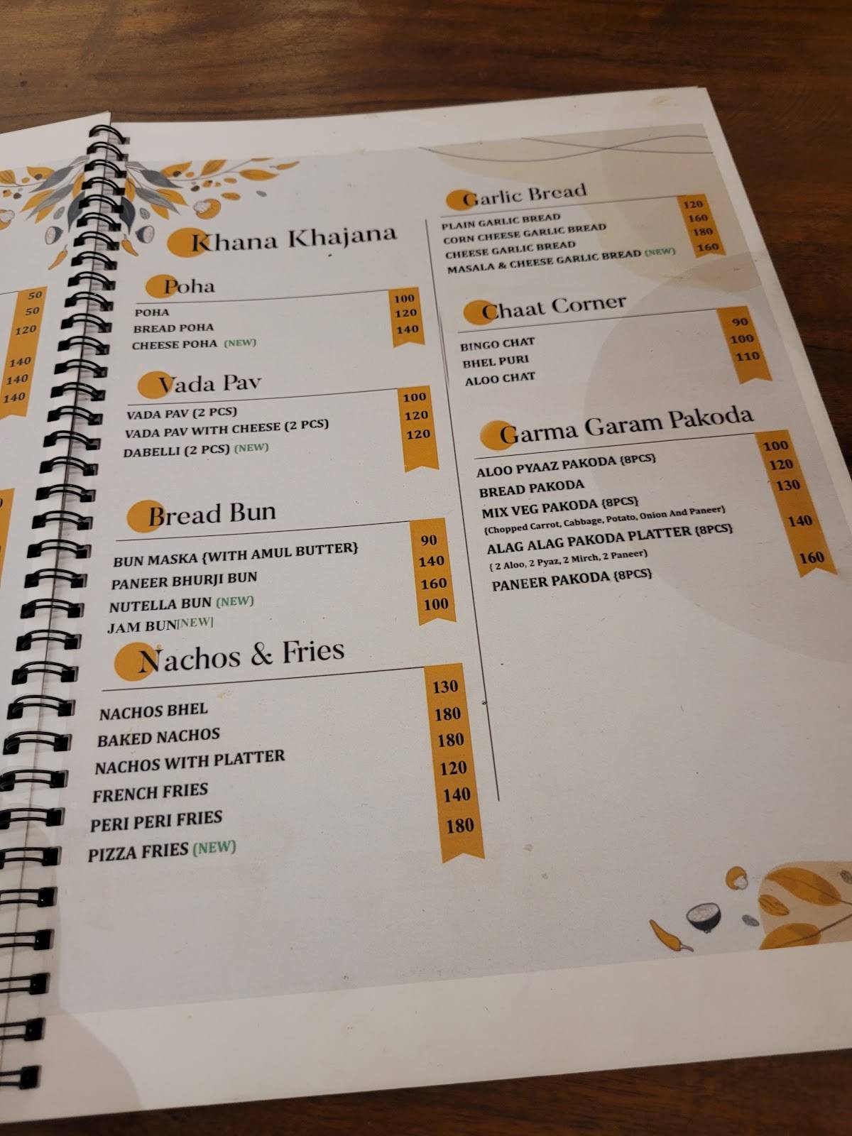 Menu at Indian Chai House, Jaipur, Plot no- SB 02