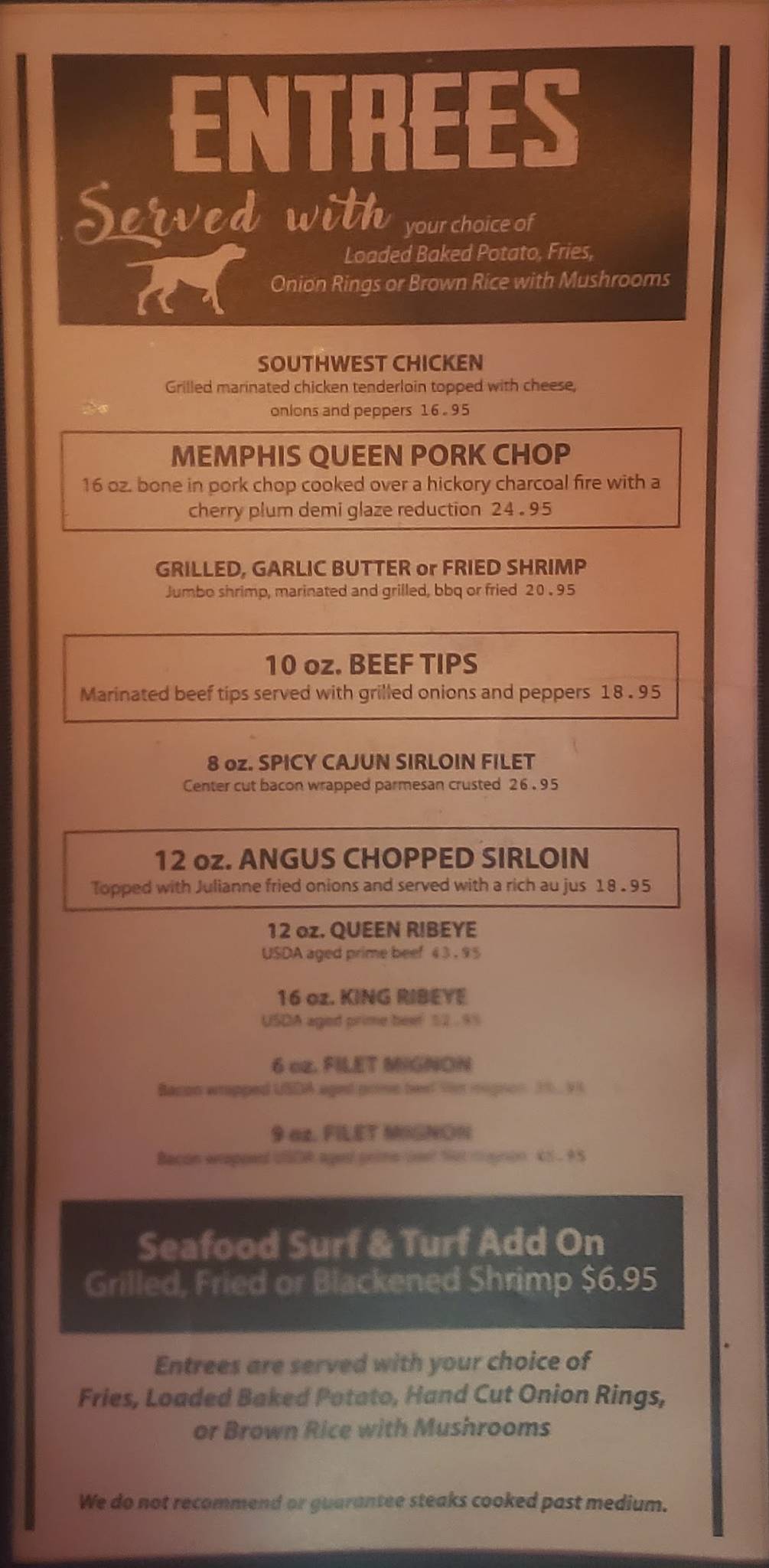 Menu at Jake & Rip's BBQ, Grenada