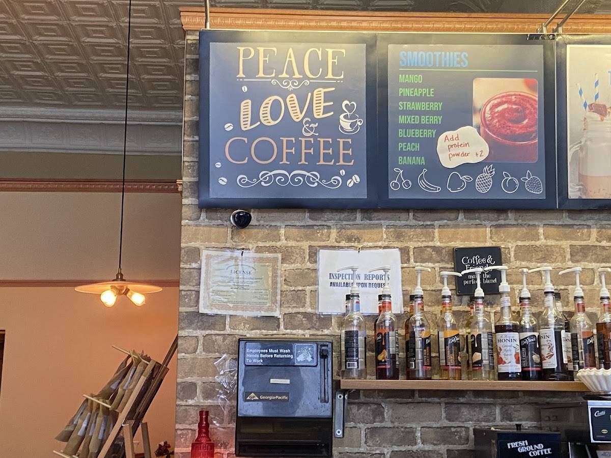 Menu at Java & Friends cafe, East Greenville