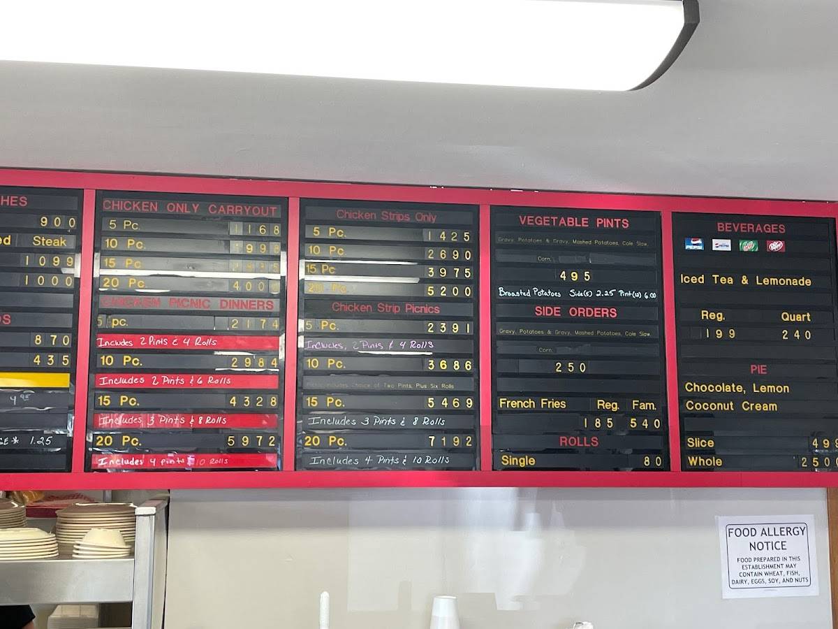 Menu at Jim's Country Style Chicken, Inc. restaurant, Salina