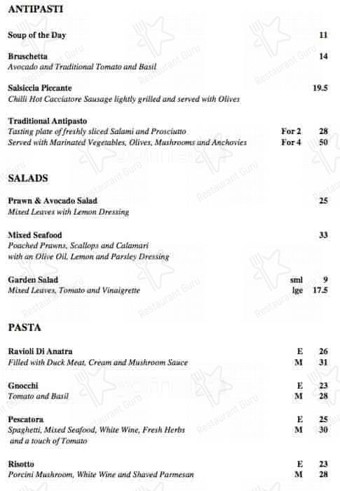 Menu at Jojo's Cafe, Nedlands, 183 Broadway