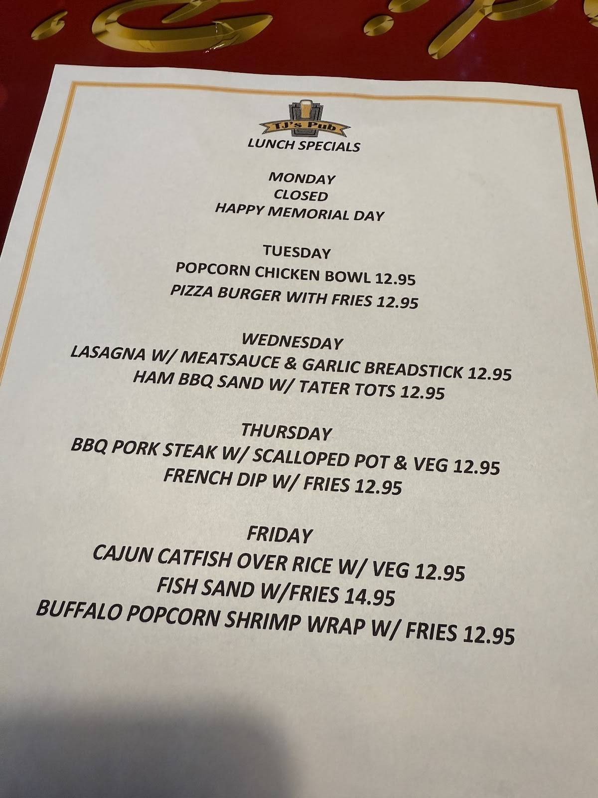 Menu at Jodi B's Restaurant, Pittsburgh, Ardmore Blvd