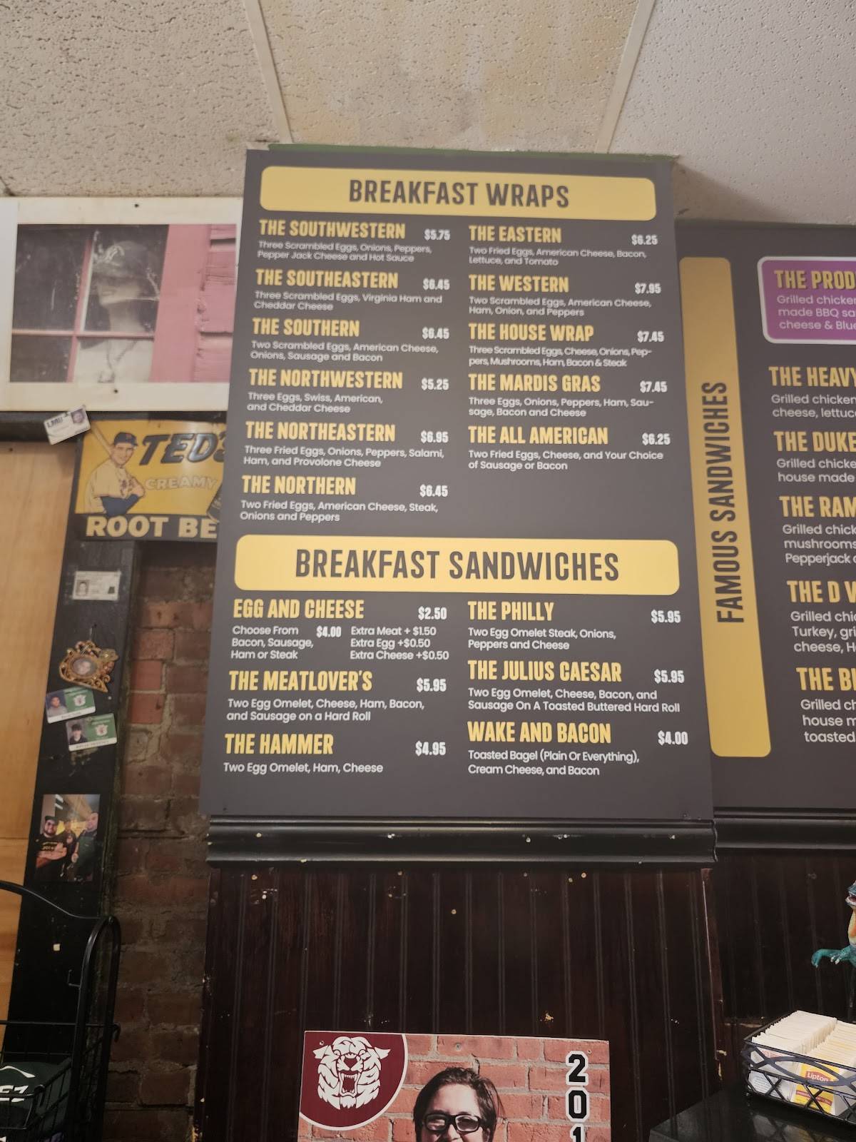 Menu at Joe Beez restaurant, Kingston, 456 Broadway