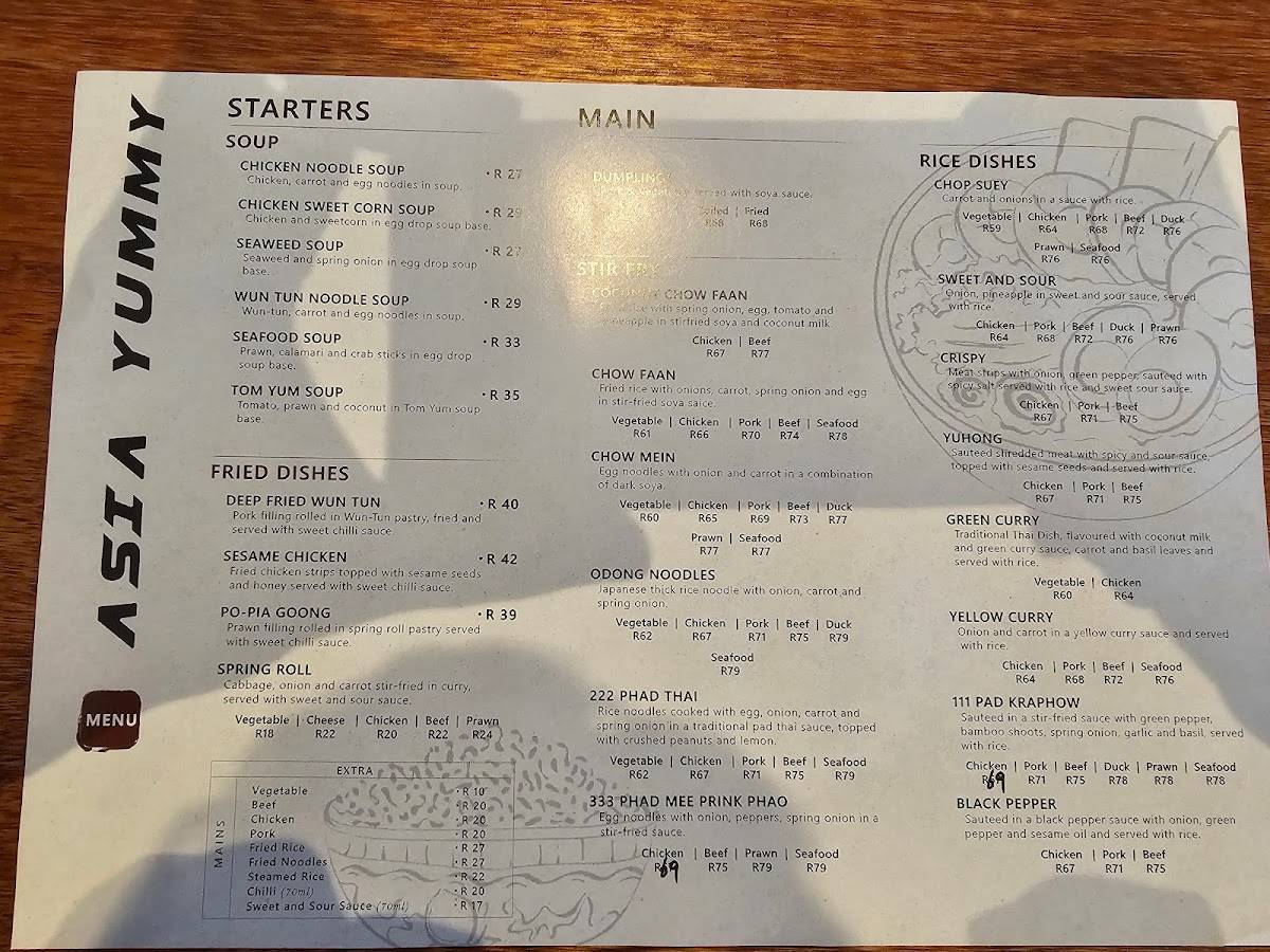 Menu at Asia Yummy CHINESE AND THAI FOOD GLENVISTA restaurant ...