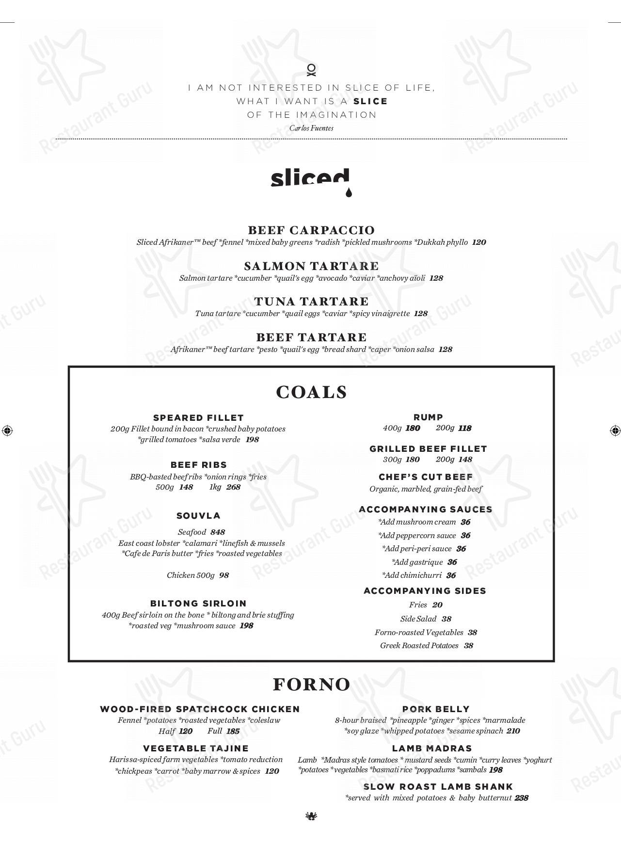 Menu at Life Grand Cafe Mall of the South, Johannesburg South
