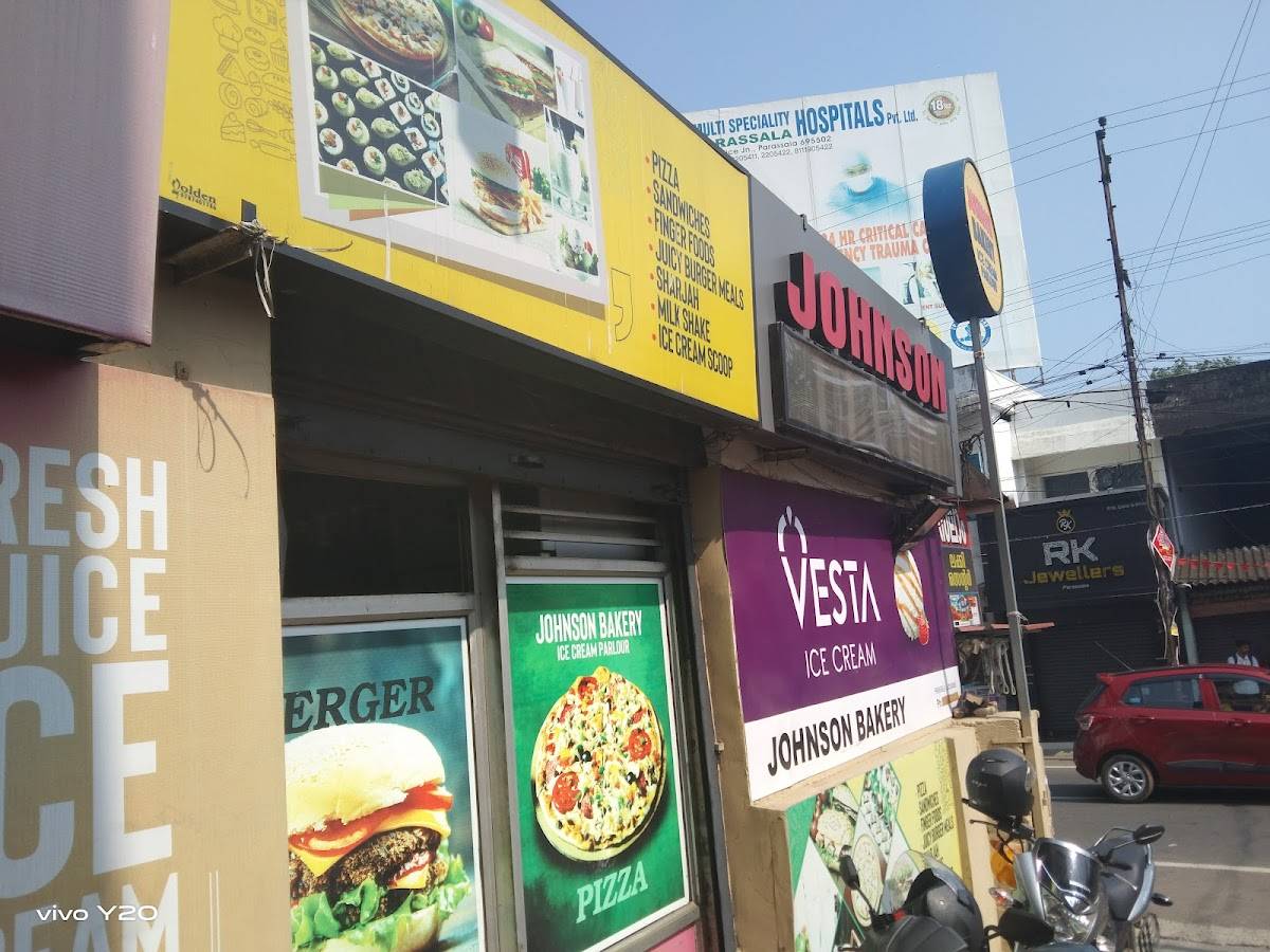 Menu at Johnson Bakery, Parassala