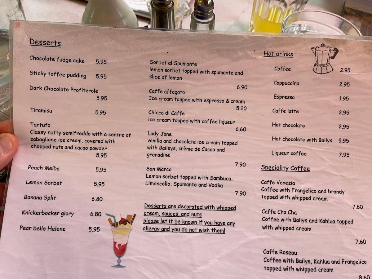 Menu at Jolly pizzeria, Edinburgh, 9 Elm Row