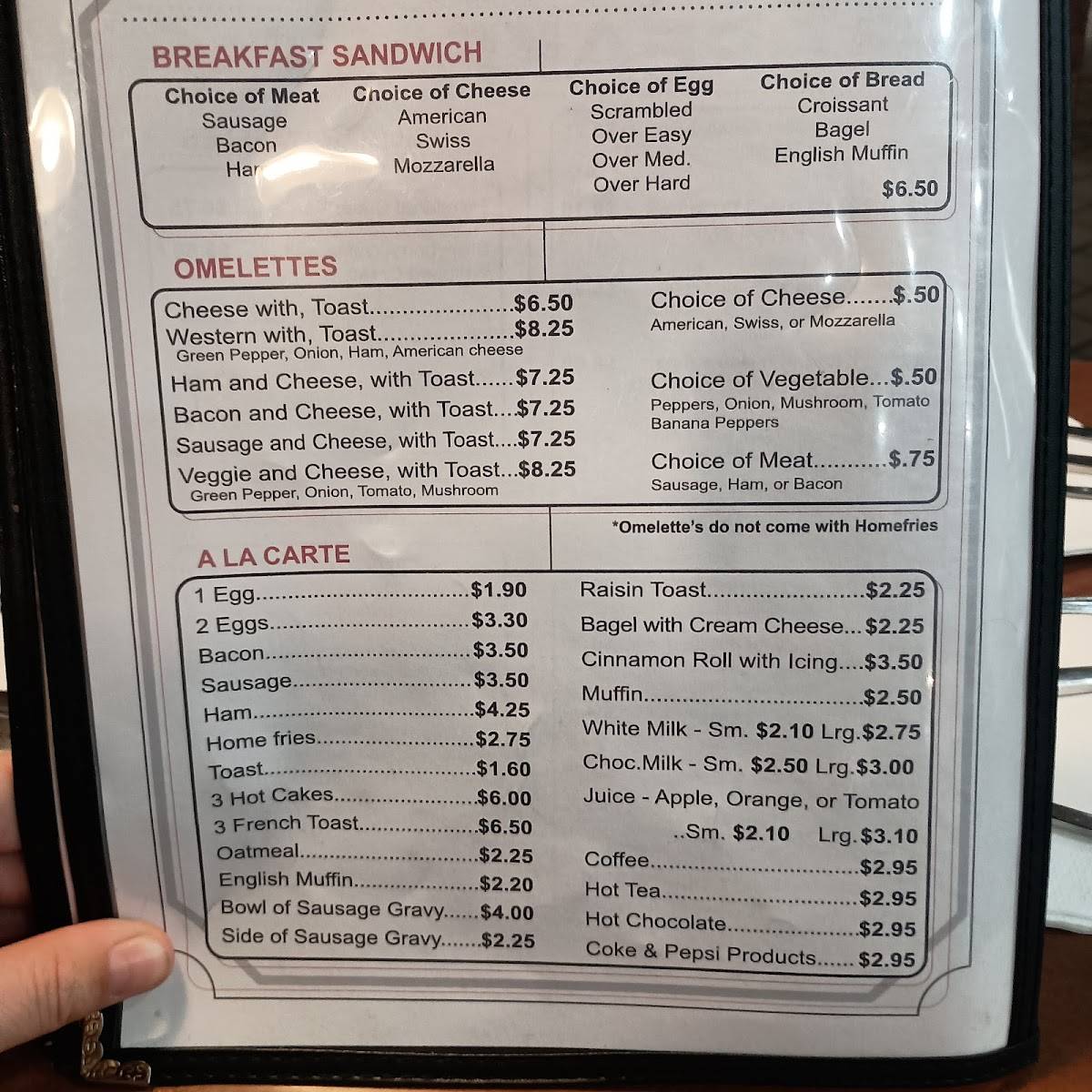 Menu at Judy's Family Restaurant, Canton