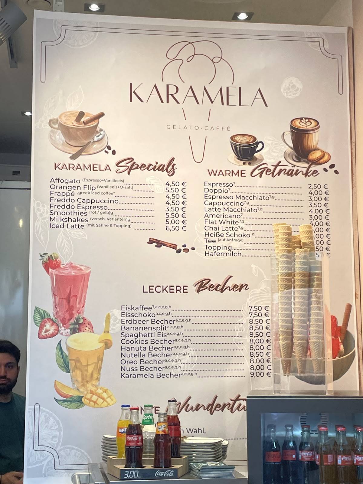 Speisekarte von KARAMELA Gelato - Caffé cafe, München