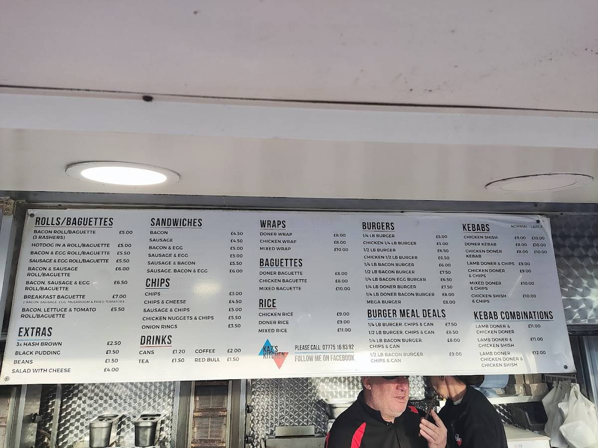 Menu at KAZ'S KITCHEN fast food, Milton Keynes