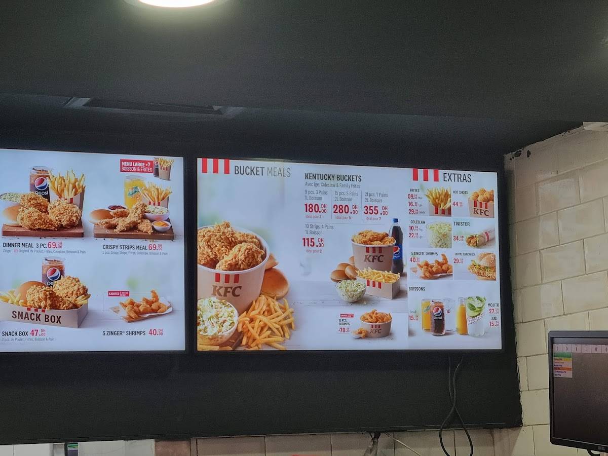 Menu au Kfc Marrakech restaurant, Marrakech, Av. Mohammed V