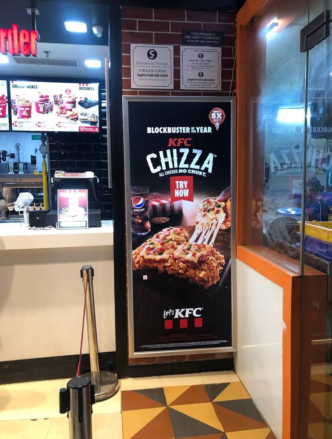 Menu at KFC, New Delhi, Community Centre