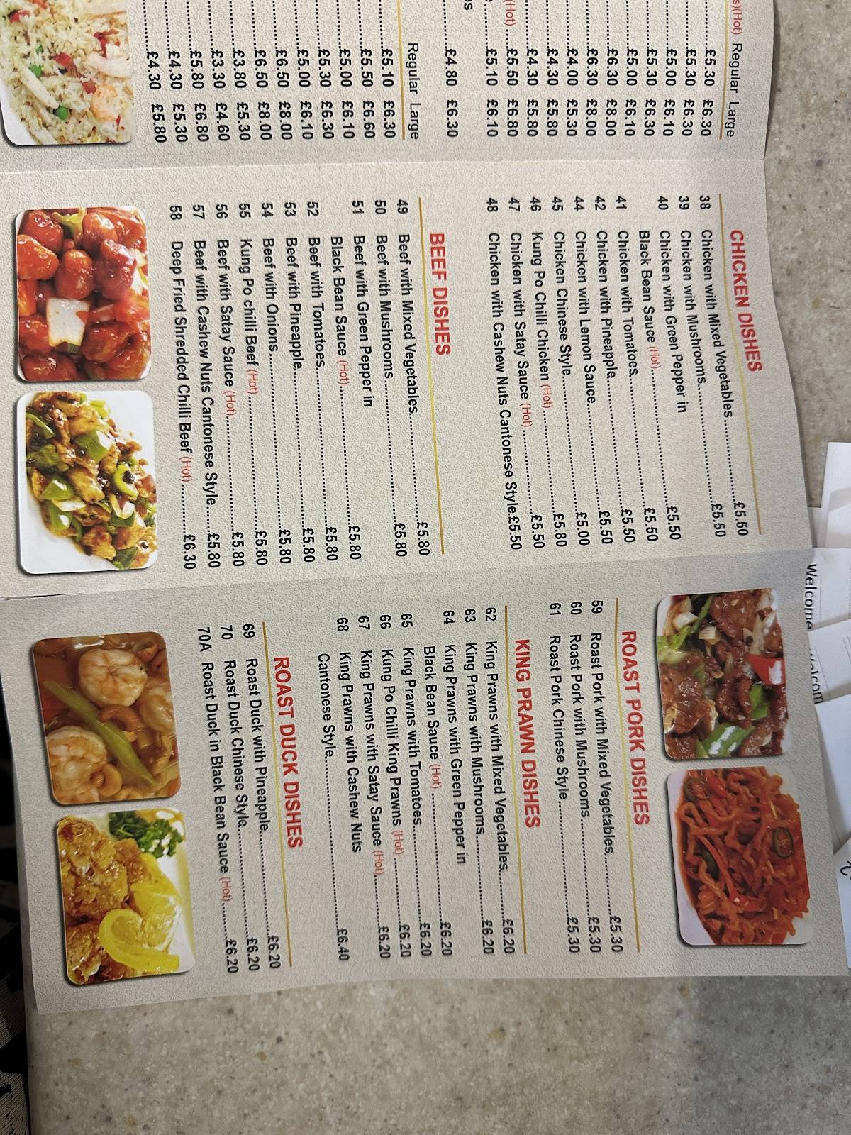 Menu at KK Chinese Takeaway restaurant, Warden