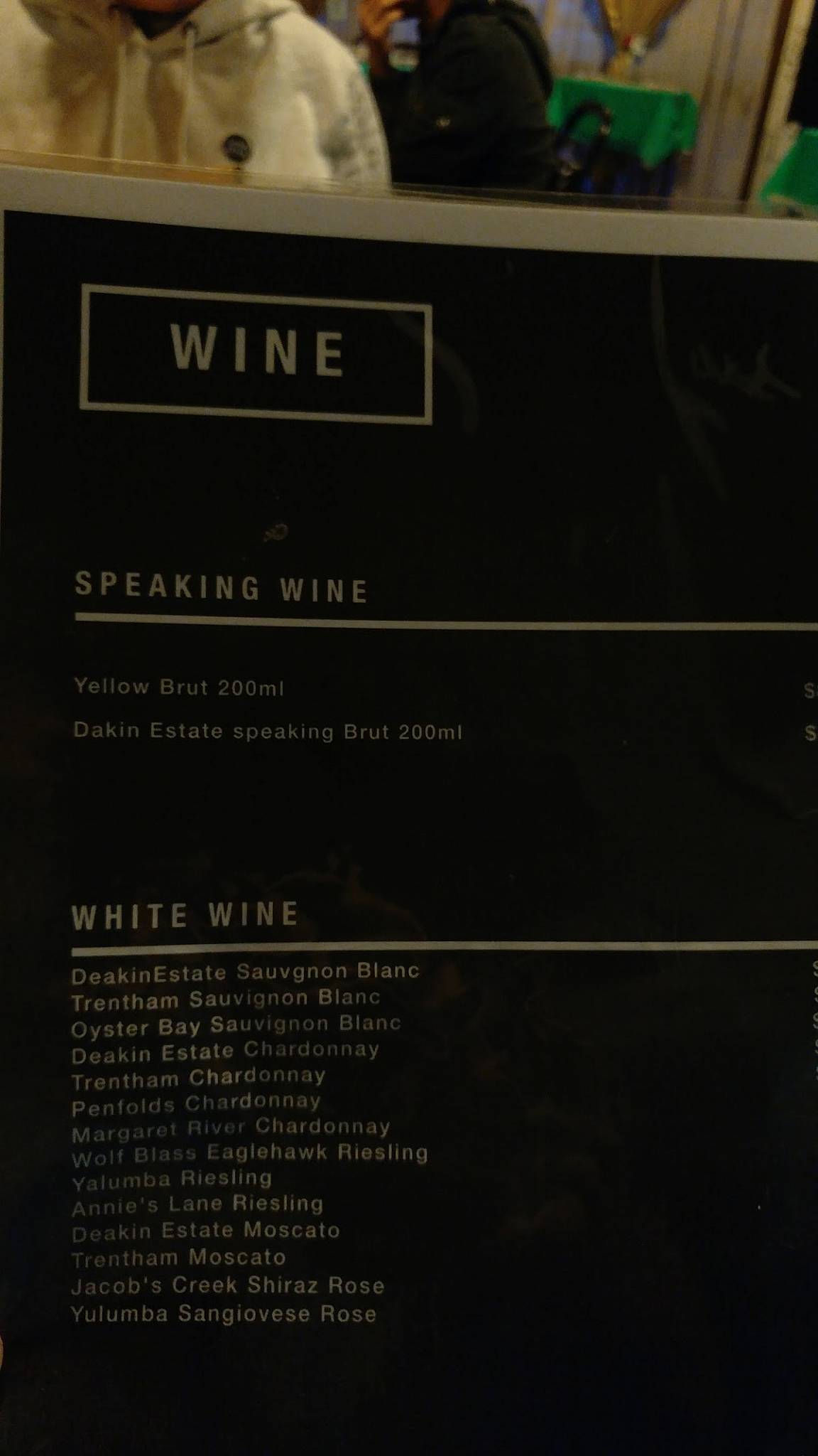 Menu at KKing's Palace Chinese Restaurant, Mildura
