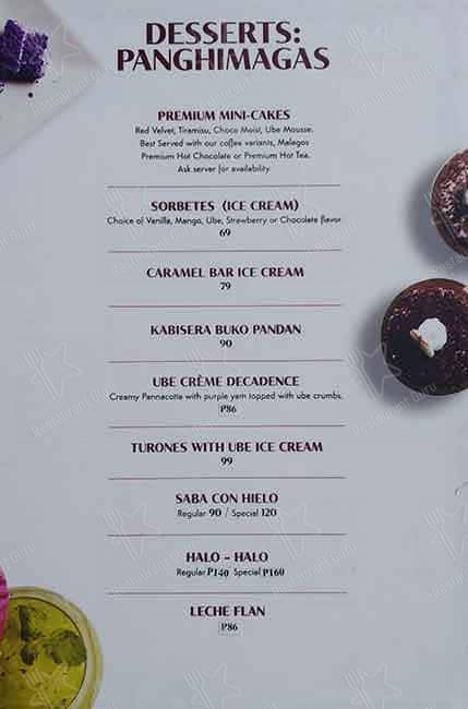 Menu at Max’s Kabisera restaurant, Taguig, 716 Bonifacio High Street