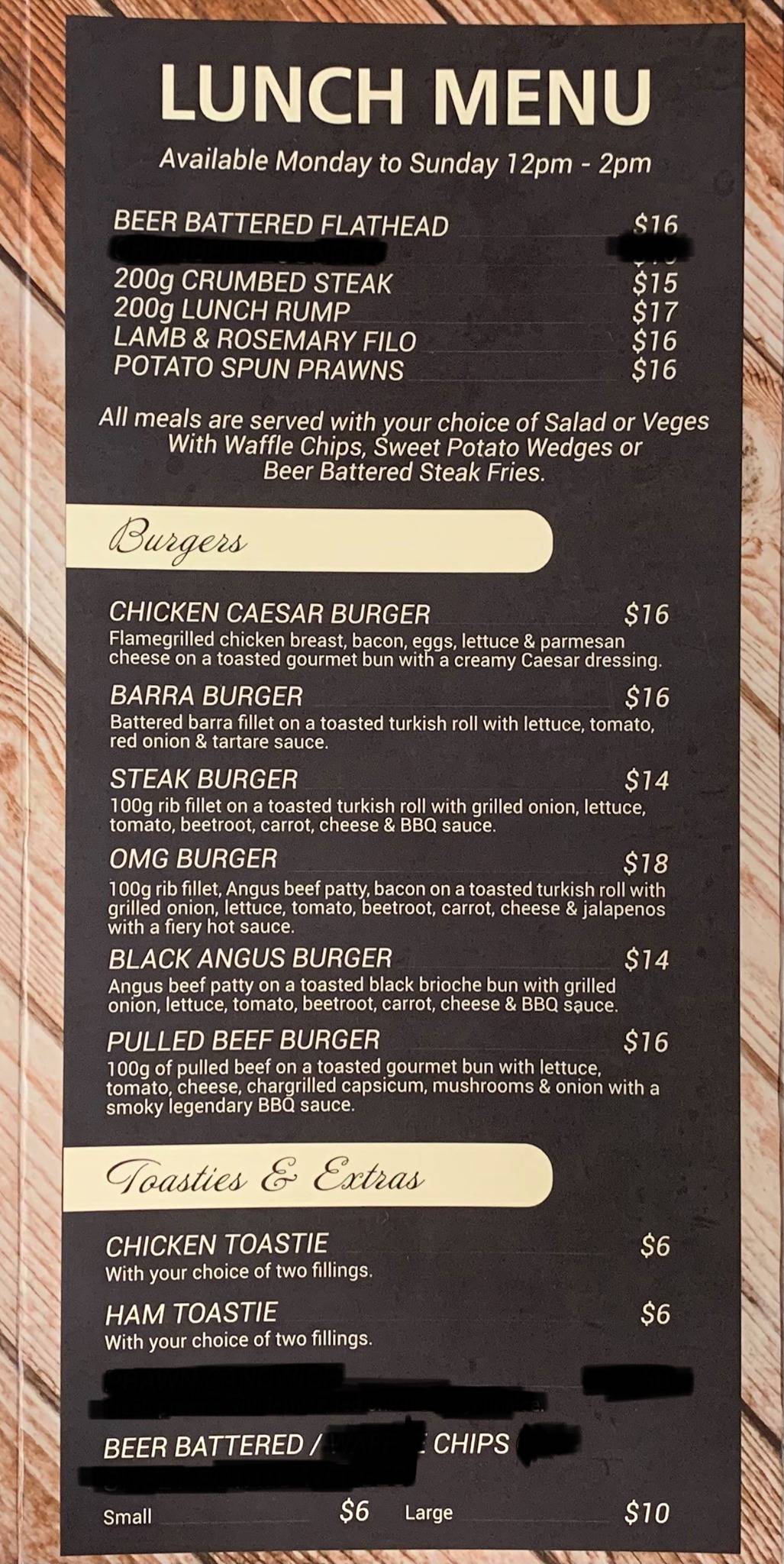 Menu at Kabra Hotel pub & bar, Kabra