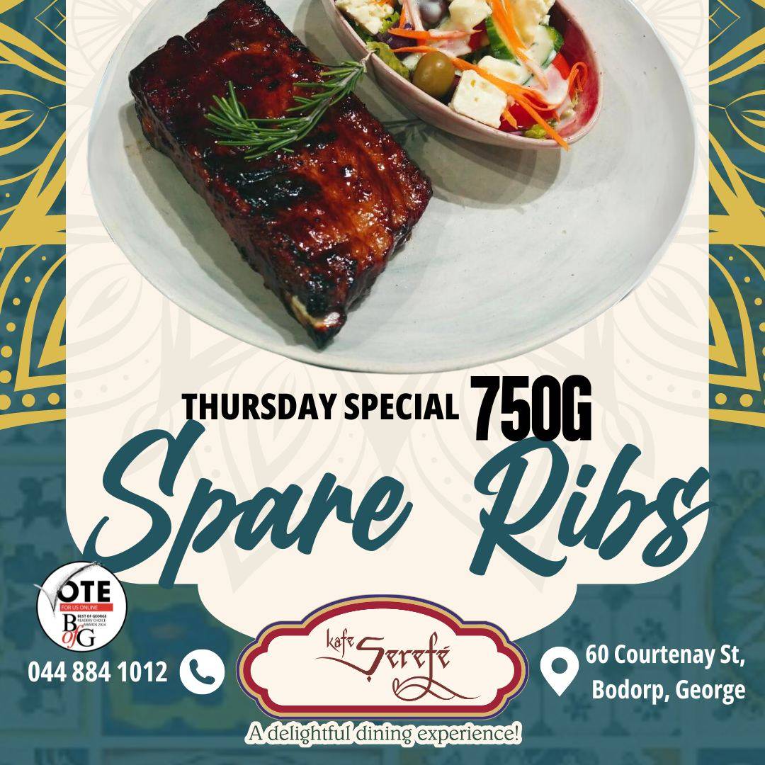 Menu at Kafe Serefe restaurant, George