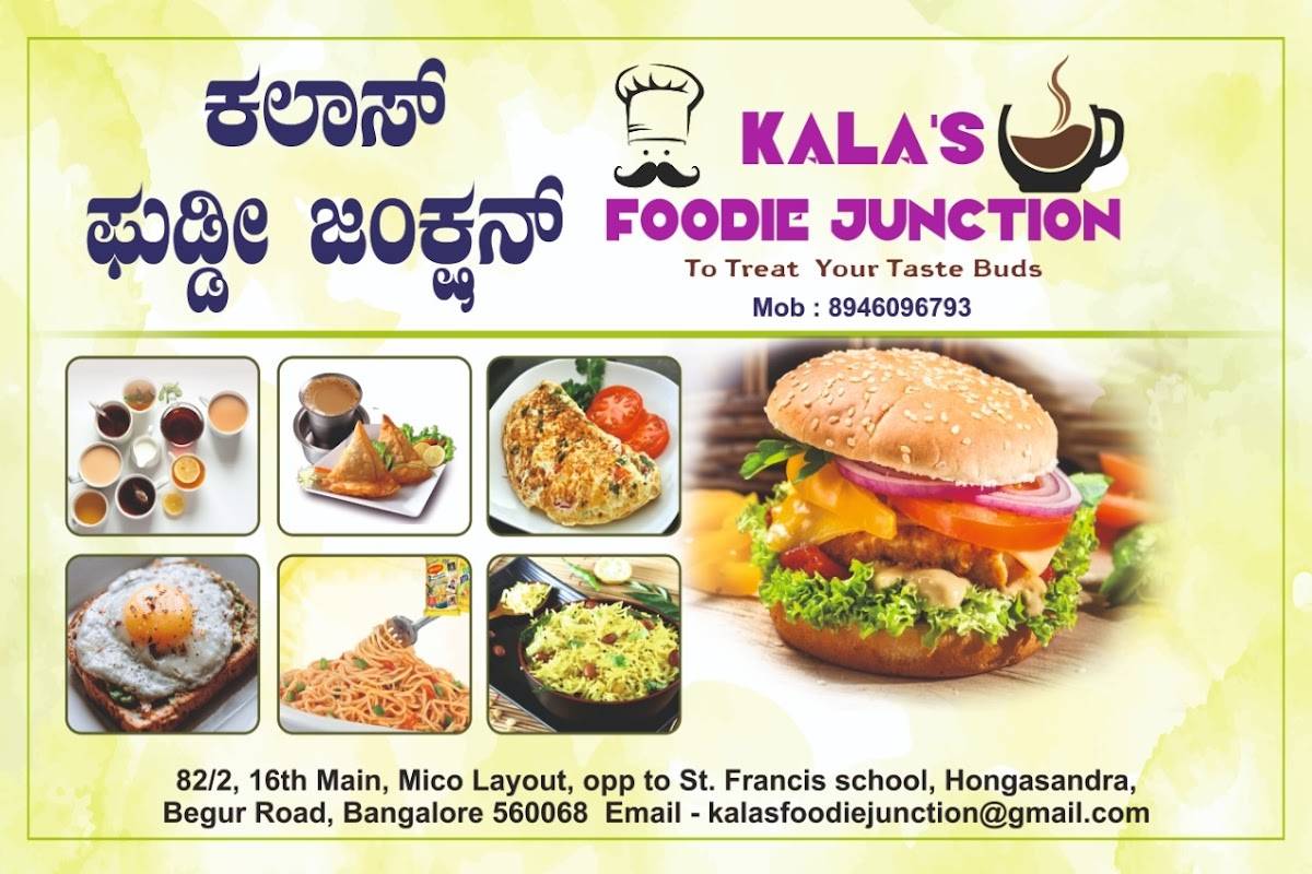 Menu at Kalas Foodie Junction, Bengaluru