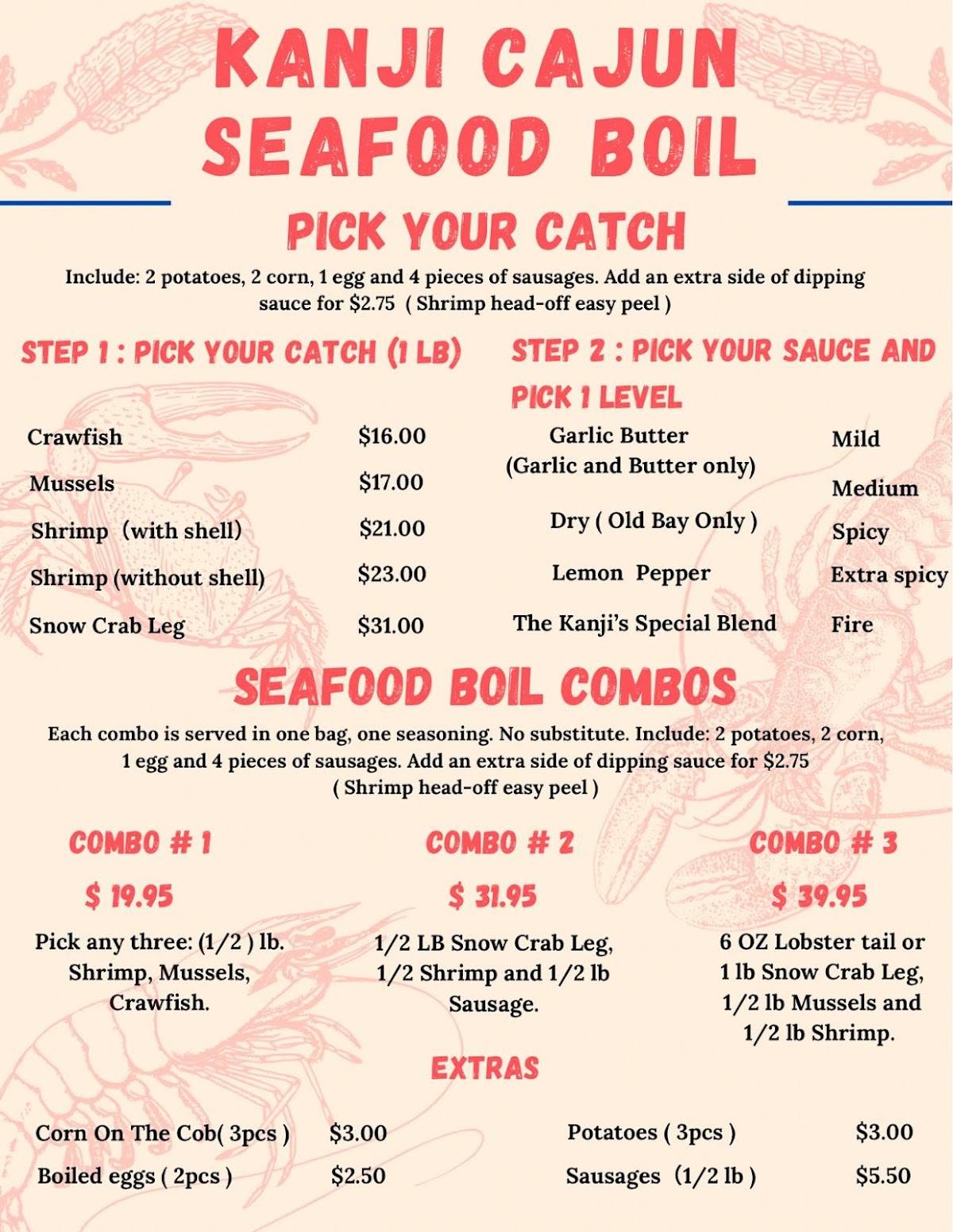 Menu at Kanji Japanese Steakhouse & Sushi Bar, Lancaster