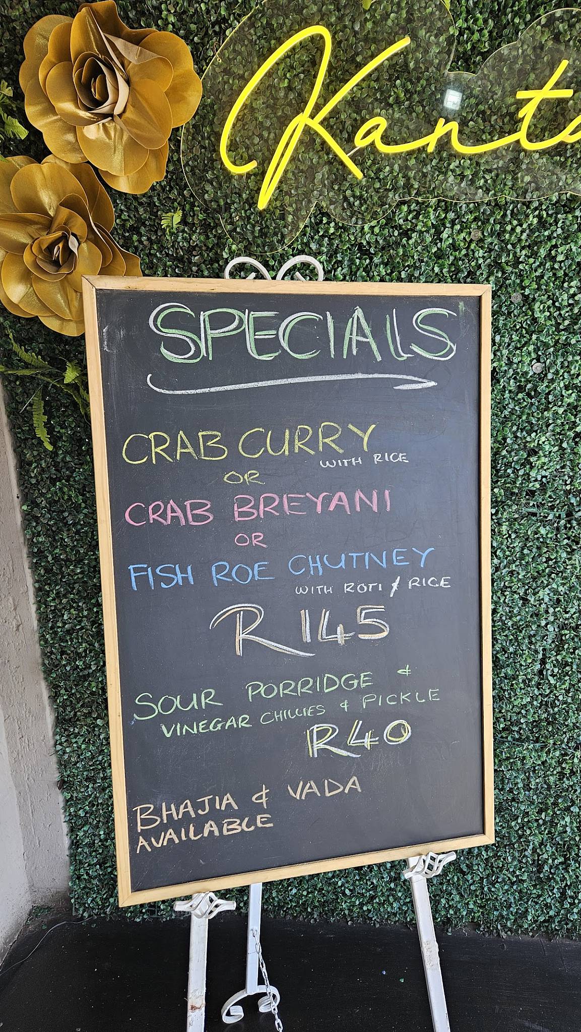 Menu at Kantara - Restaurant & Lounge, New Redruth