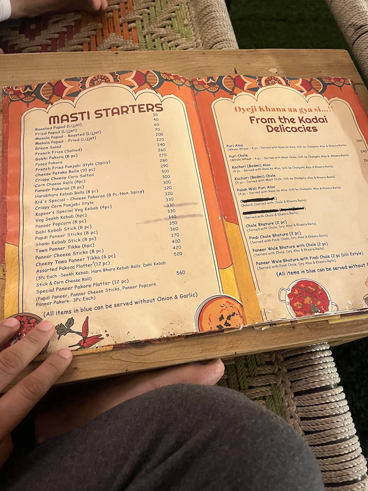 Menu at Kapoor's Cafe - KR Puram, Bengaluru
