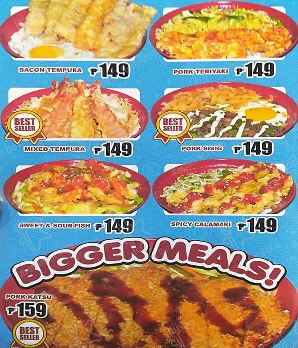 Menu at Karate Kid fast food, Mandaluyong, Bldg A SM Megamall