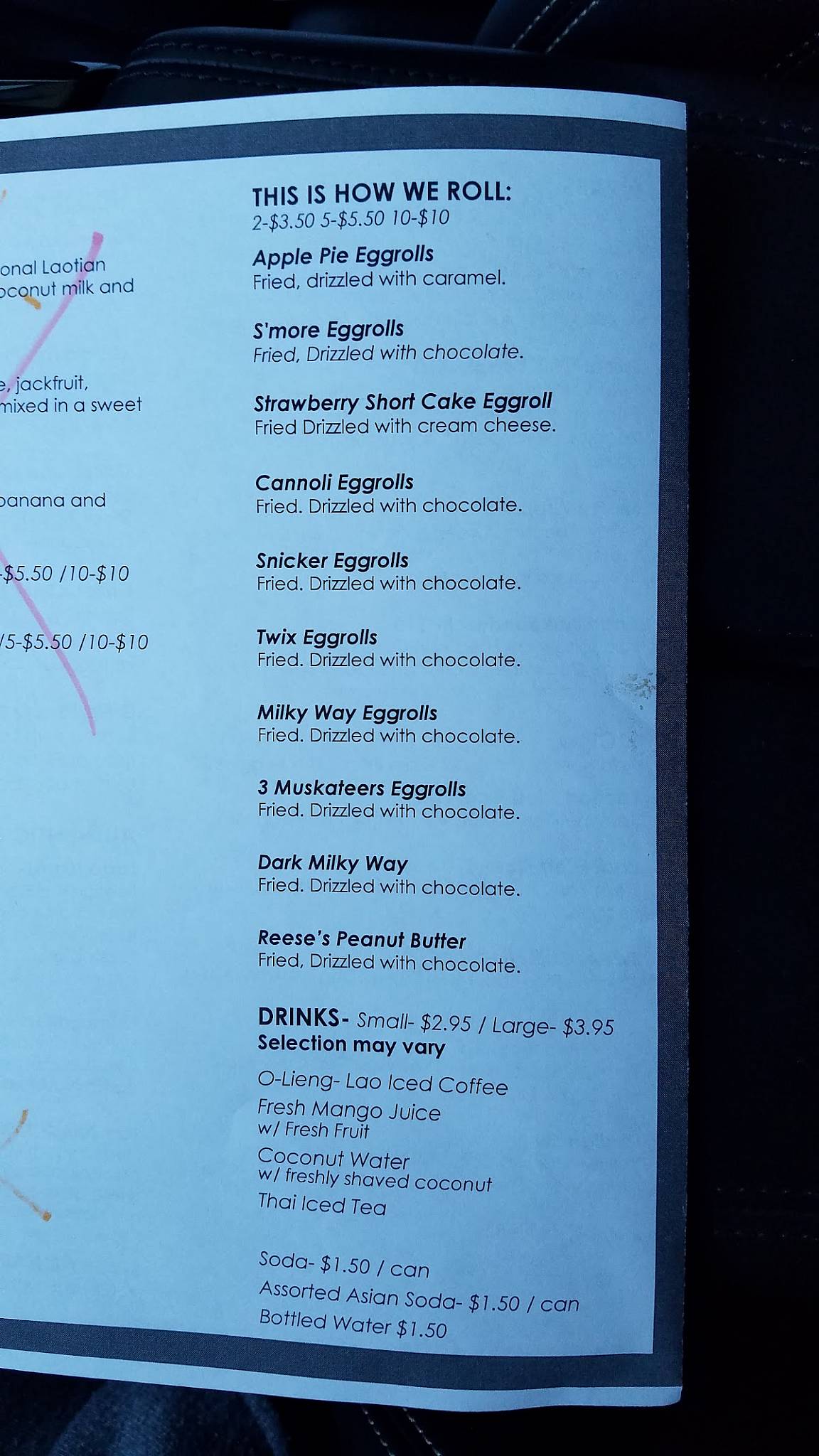 Menu at Karma Asian Fusion Cuisine restaurant, Whitesboro